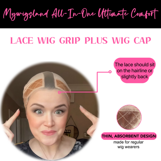 All-In-One Anti-Slip Lace Wig Grip Cap for Glueless Install And Keep W ...